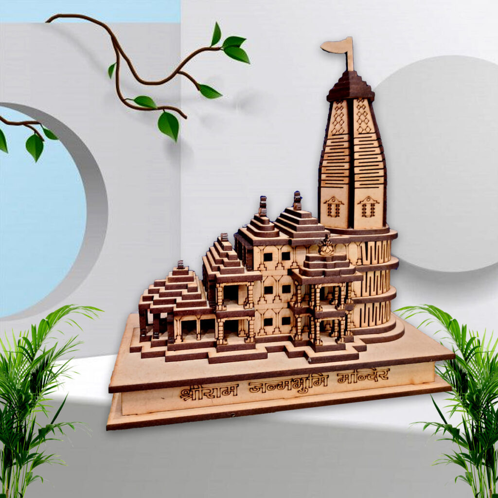 Handmade, Ram Mandir Temple-3D Replica, Religious Gifts, Indian Pooja ...
